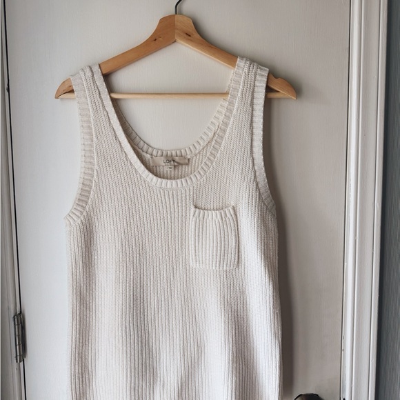 LOFT | Sweaters | Loft Ivory Knit Sleeveless Top | Poshmark